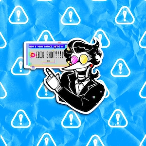 Spamton BIG SHOT Sticker - Matte Vinyl / Holographic - Etsy