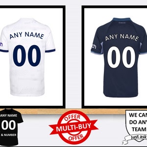 Personalised Tottenham Hotspur United Football Shirt Print - Etsy
