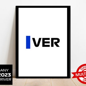 Formula 1 Print F1 Driver Initials Poster Formula One Track Racing Wall ...