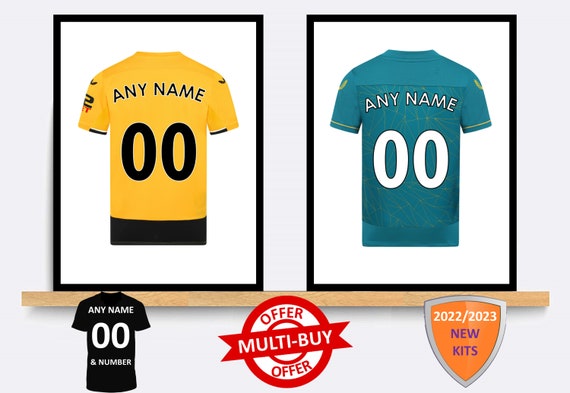 Personalised Wolves Football Shirt Print Wall Art Poster - Etsy