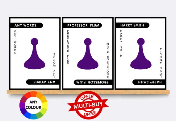 Personalised Cluedo Print Wall Art Poster Custom Home Decor - Etsy