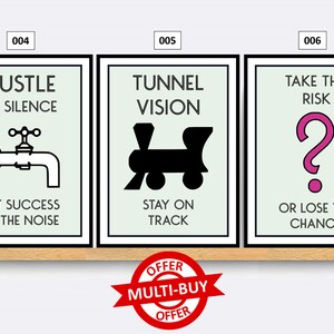 Monopoly Motivational Inspirational Print Wall Art Poster Home Decor ...