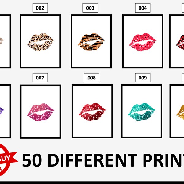 Lip Print - Etsy