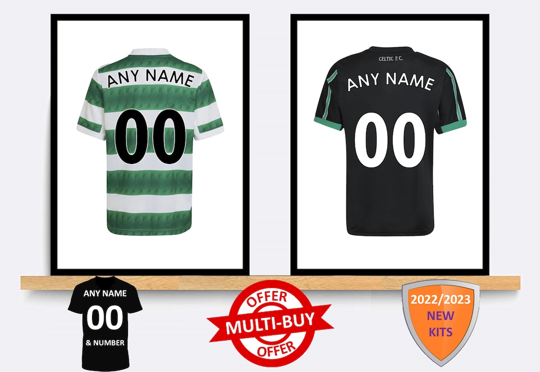 Personalised Celtic Football Shirt Print Wall Art Poster - Etsy UK