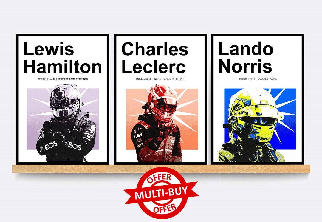 Formula 1 Driver Print F1 Drivers Poster Formula One Racing Wall Art ...