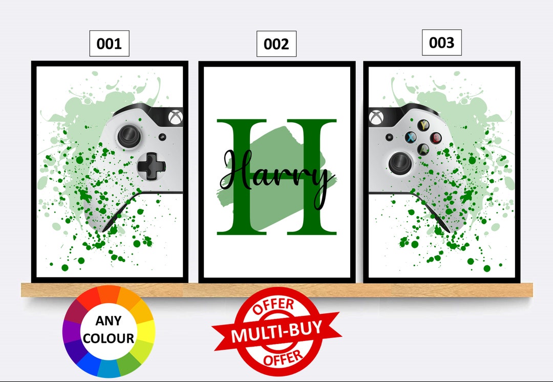 Personalised Gaming Prints Wall Art Poster Custom Bedroom Home Decor ...