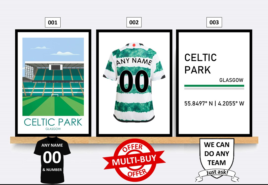 Personalised Celtic Football Stadium Print Wall Art Poster - Etsy