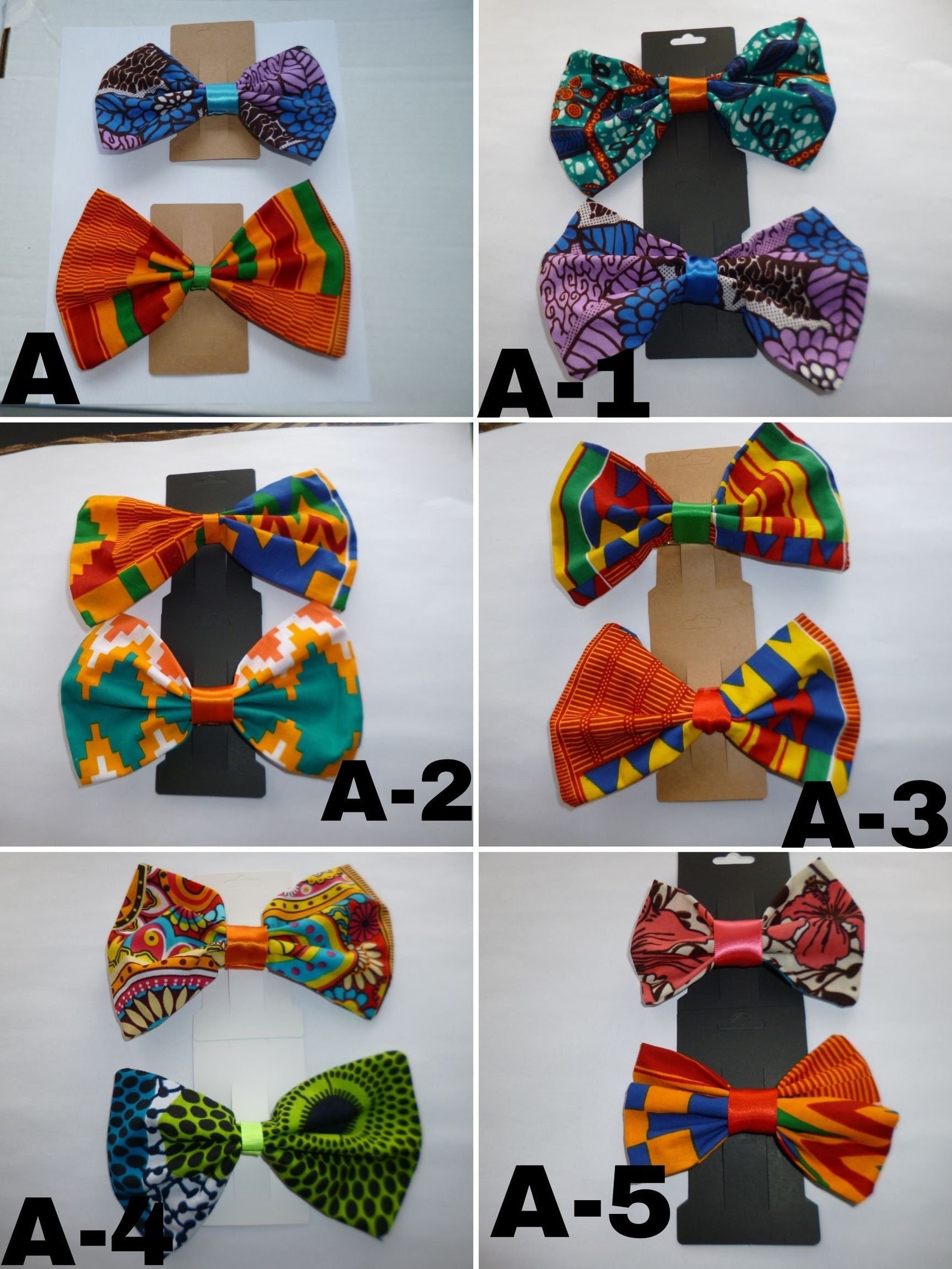 Set of 2 African Hair Bows, African Print Hair Bows, Hair Bows for ...