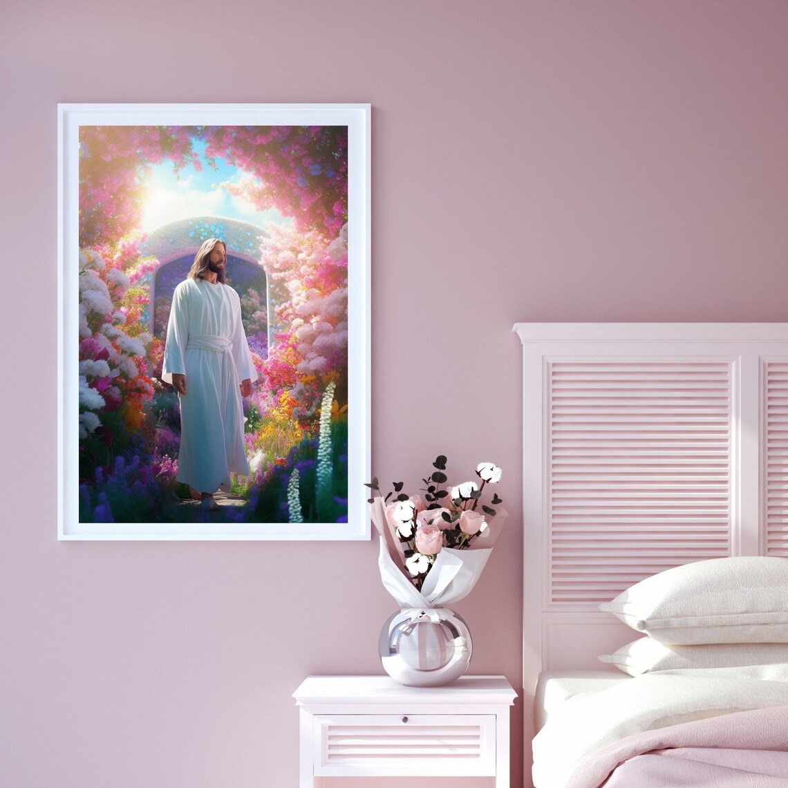 Jesus Christ Resurrection, Easter Printable Digital Oil Painting ...