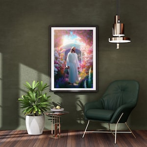 Jesus Christ Resurrection, Easter Printable Digital Oil Painting ...