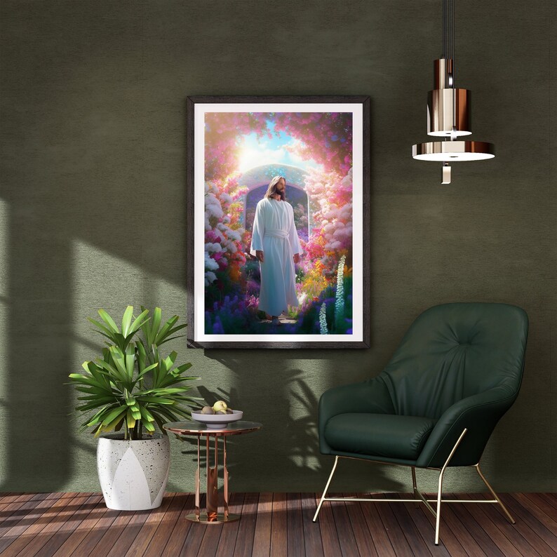 Jesus Christ Resurrection, Easter Printable Digital Oil Painting ...