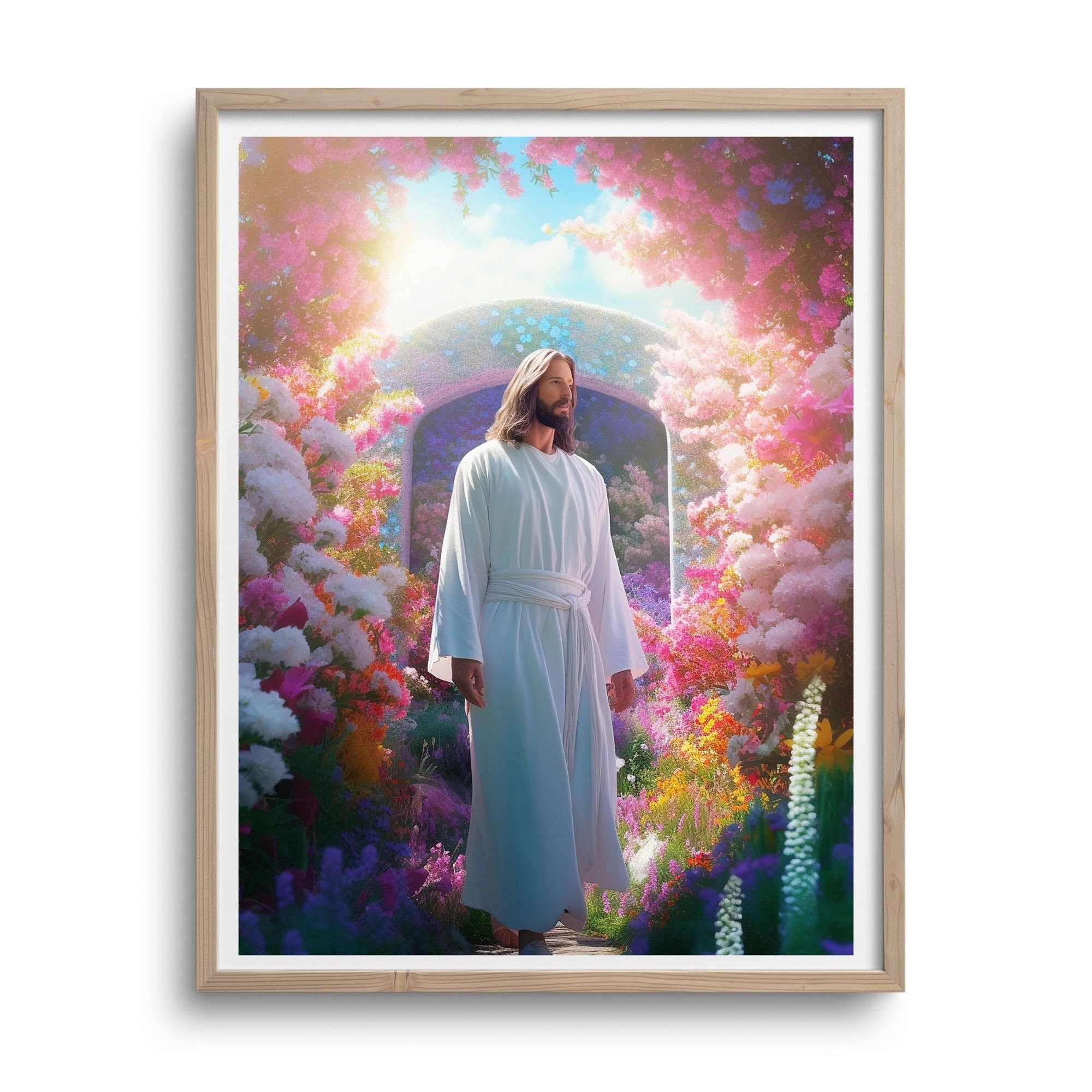 Jesus Christ Resurrection, Easter Printable Digital Oil Painting ...