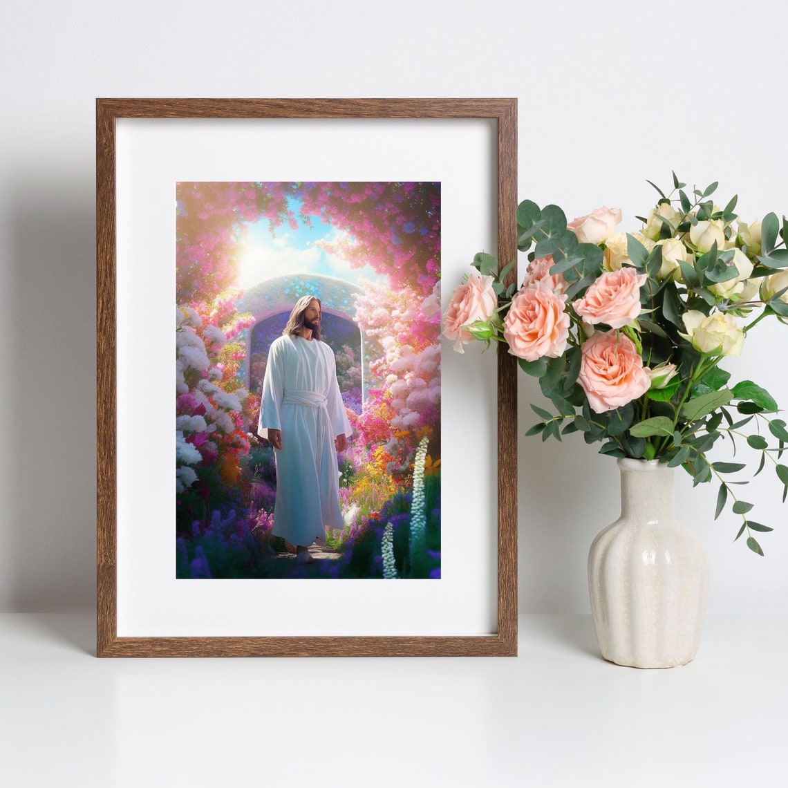 Jesus Christ Resurrection, Easter Printable Digital Oil Painting ...