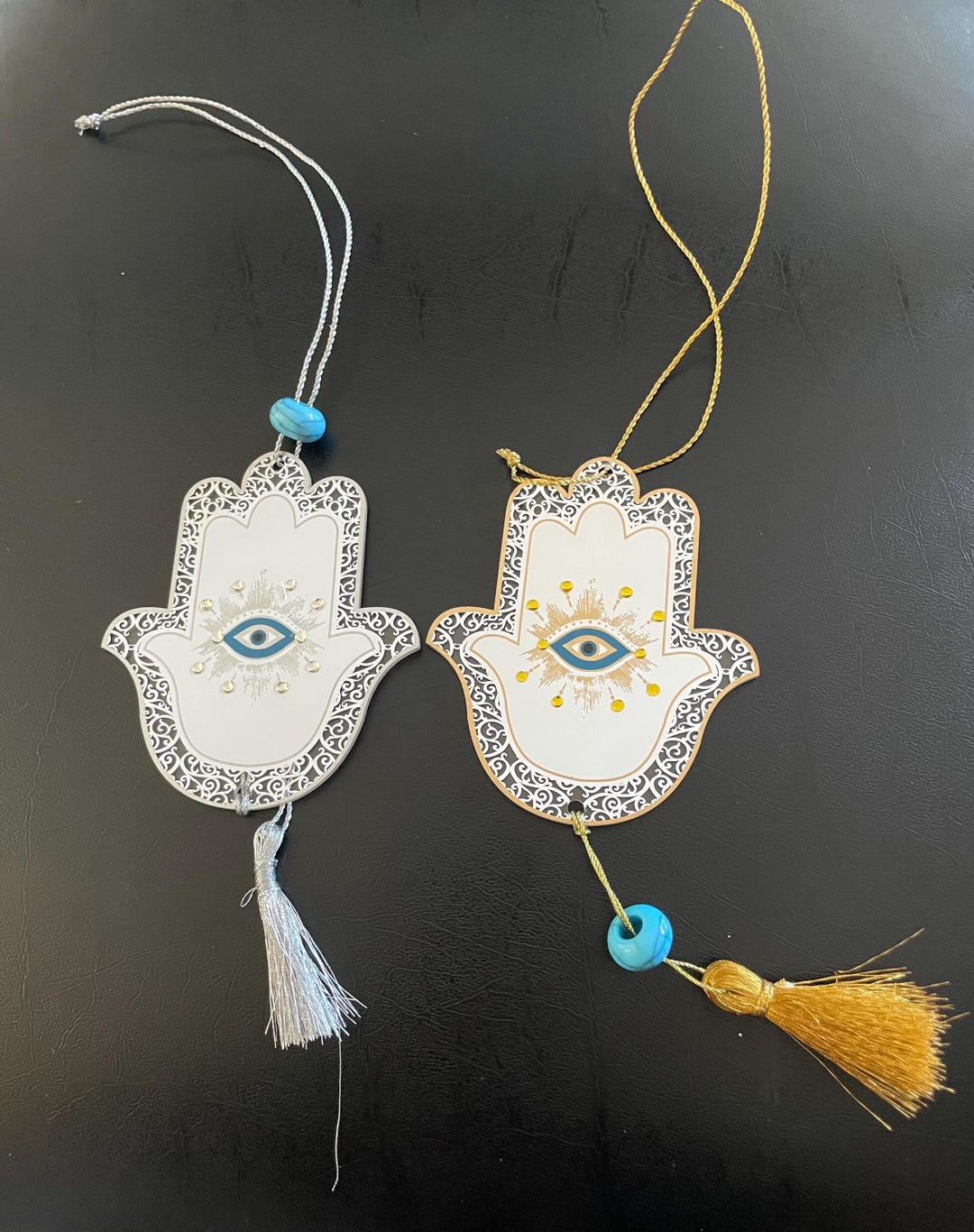 Judaica Evil Eye Hamsa Travel Protection Blessing Amulet Hebrew English ...