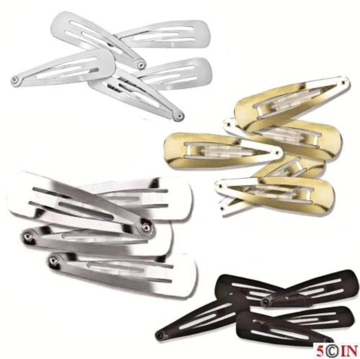 Judaica Kippah Yarmulke Hair Clips – White, Black, Red, Silver, Rose ...