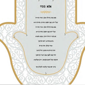 72 Names God Ana Bkoach Prayer Kabbalah Hamsa Protection Home/office ...