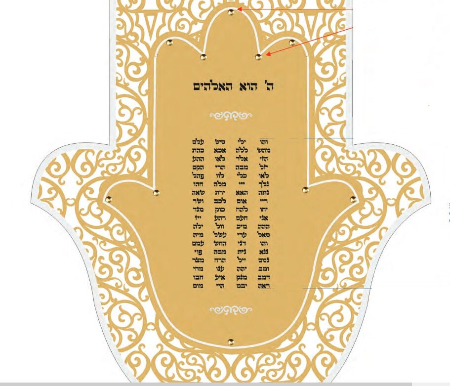 72 Names God Ana Bkoach Prayer Kabbalah Hamsa Protection - Etsy