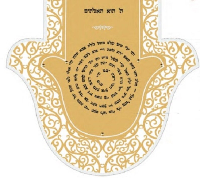 72 Names God Ana Bkoach Prayer Kabbalah Hamsa Protection Home/office ...