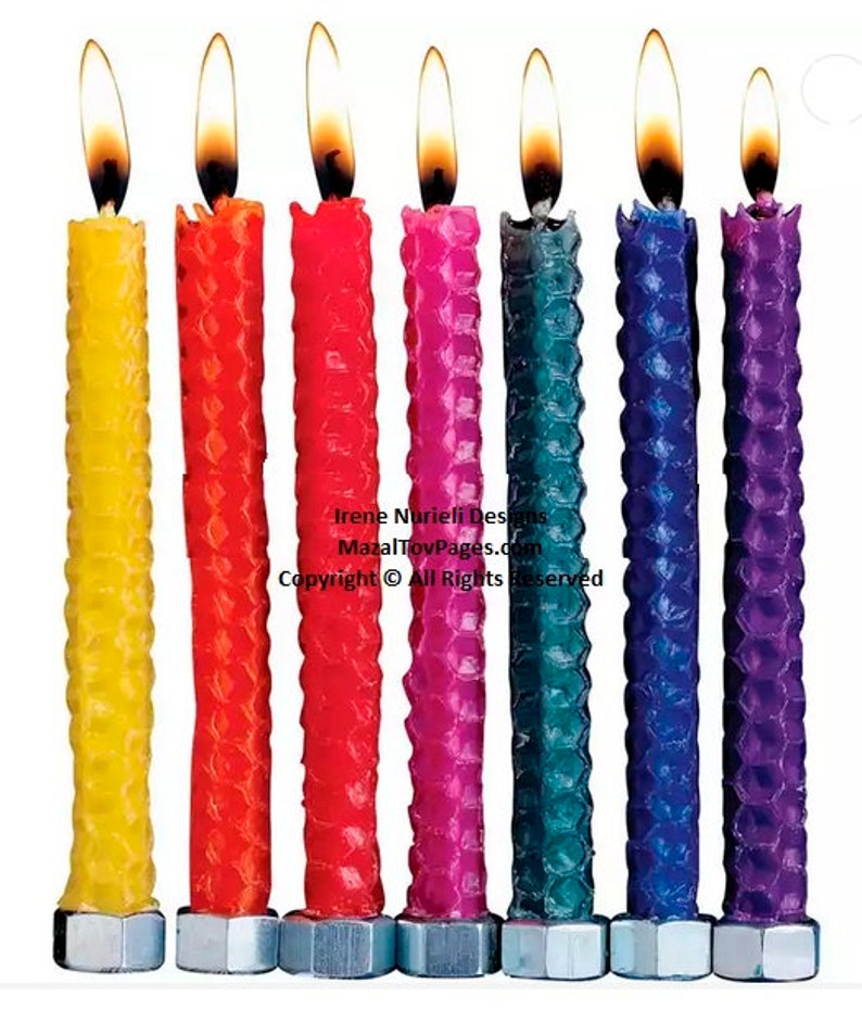 Chanukah Hanukkah Candles Kosher Dripless Premium Beeswax Honey Comb ...