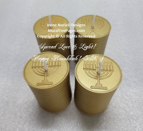 Judaica Symbols Premium Beeswax Luxurious Metallic Knesset Menorah ...