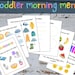 Toddler Morning Menu: Printable Activities for Homeschool (digital ...