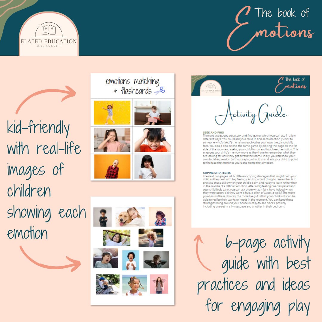 Emotions Learning Booklet: SEL Activities for Toddlers (PDF) - Etsy