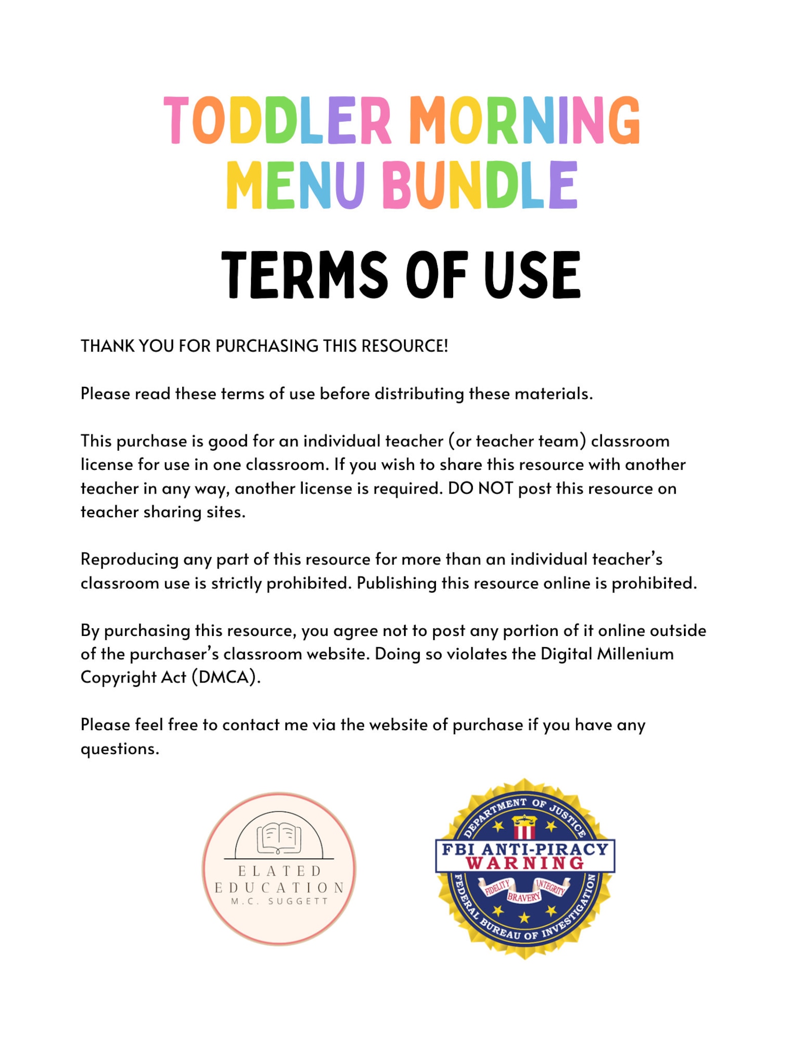 Toddler Morning Menu: Printable Activities for Homeschool (digital ...