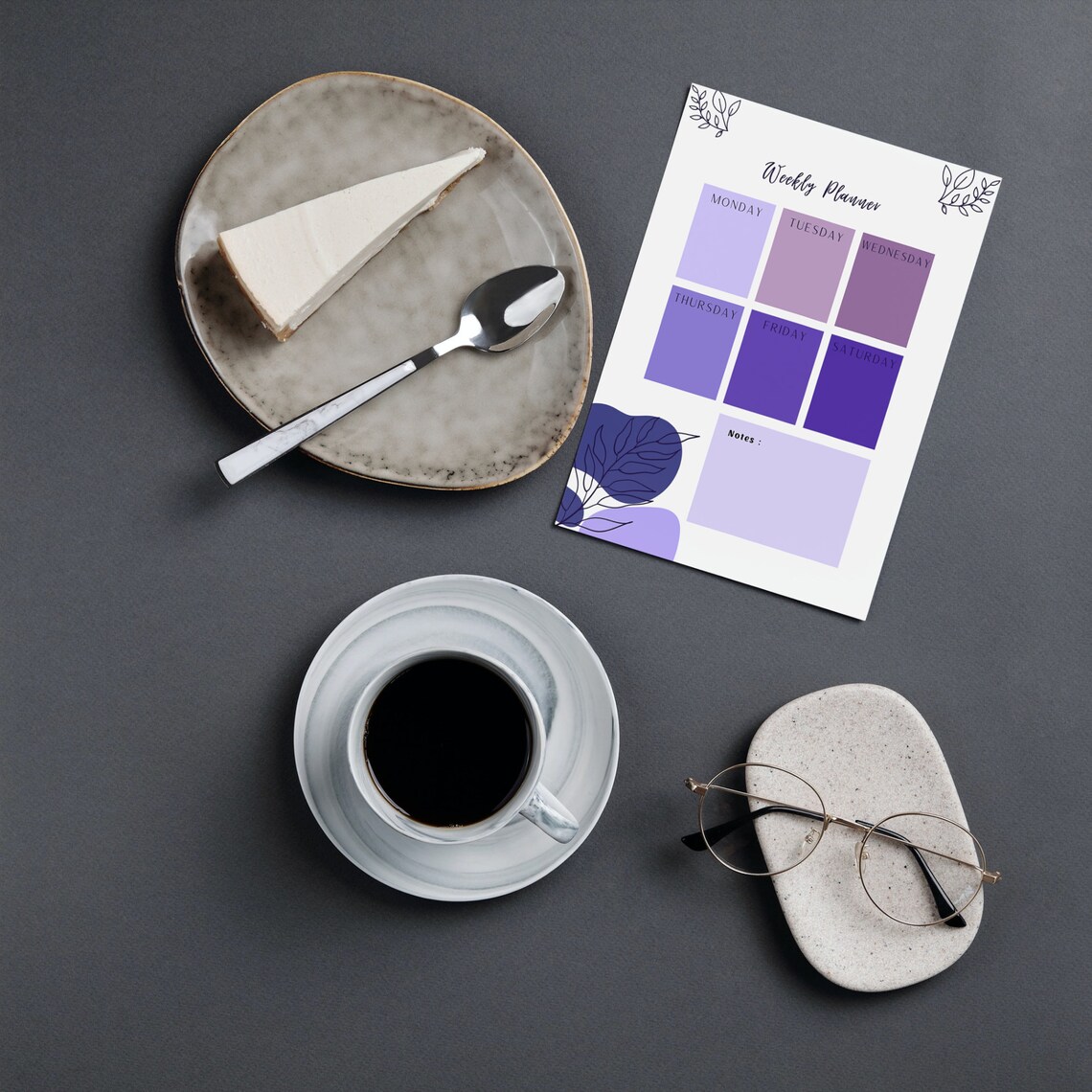 Weekly Planner Printable or Digital Purple Weekly Schedule - Etsy
