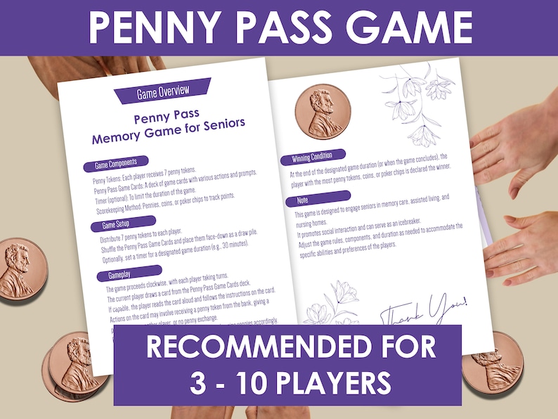 Penny Pass Game for Seniors With Alzheimer's, Memory Care, and Dementia ...