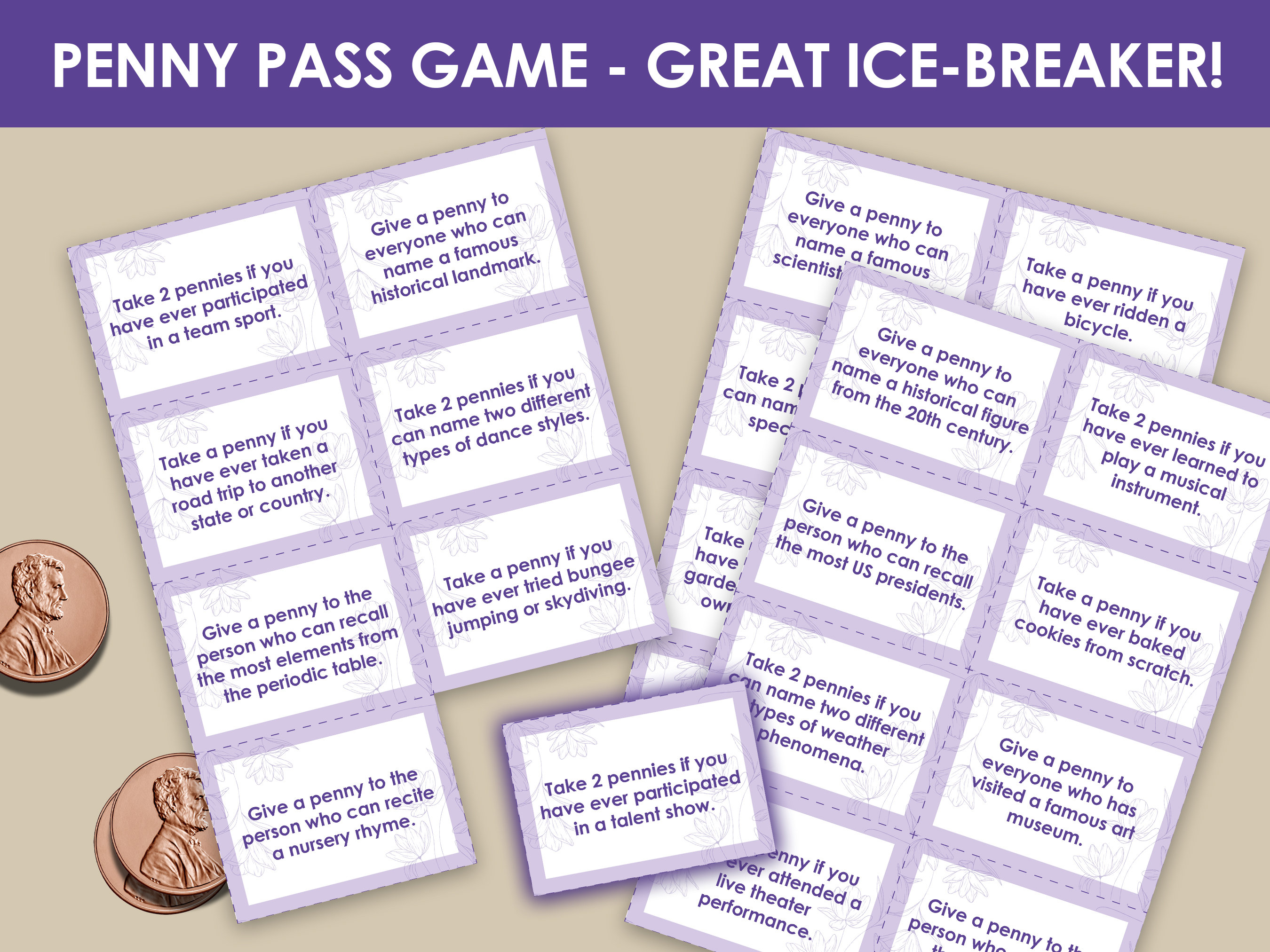 Penny Pass Game for Seniors With Alzheimer's, Memory Care, and Dementia ...