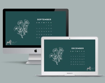 Minimalist Floral Desktop Wallpaper | Calendar Desktop Wallpaper ...
