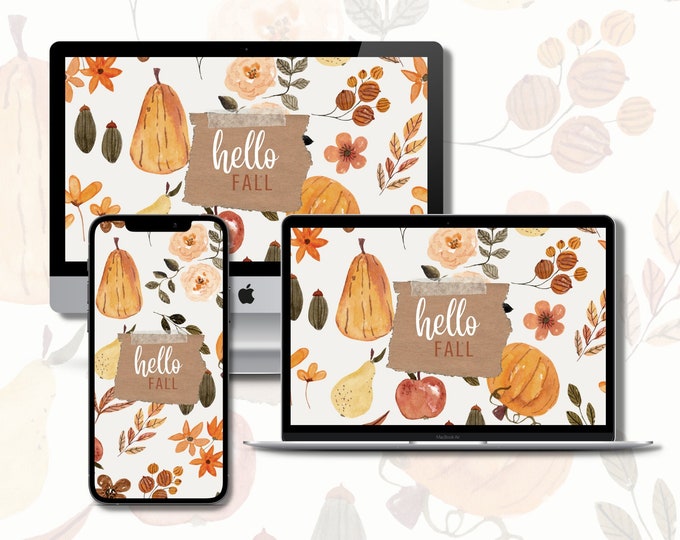 Hello Fall Wallpaper Bundle | Fall Desktop Wallpaper | Fall Laptop ...
