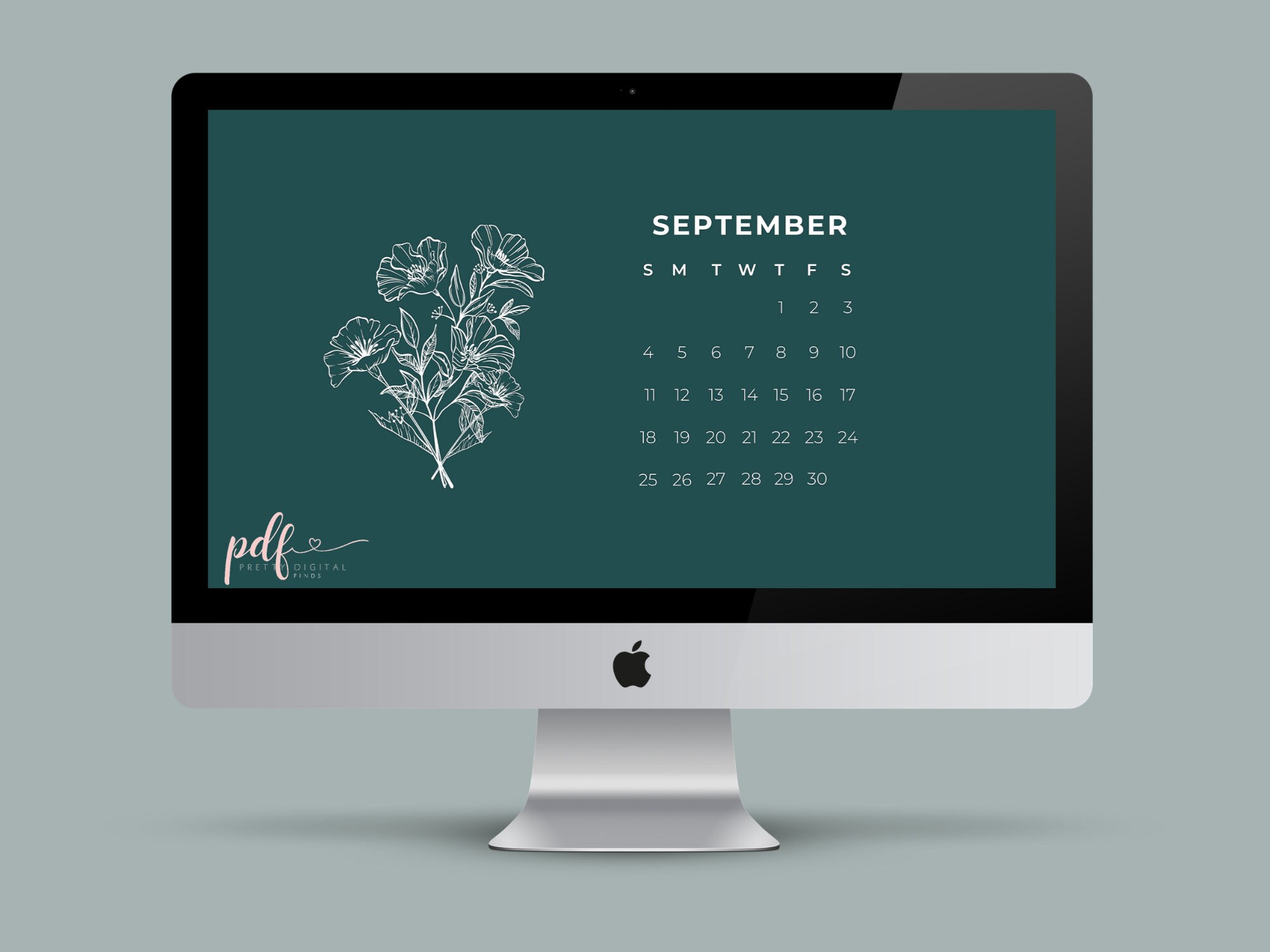Minimalist Floral Desktop Wallpaper | Calendar Desktop Wallpaper ...
