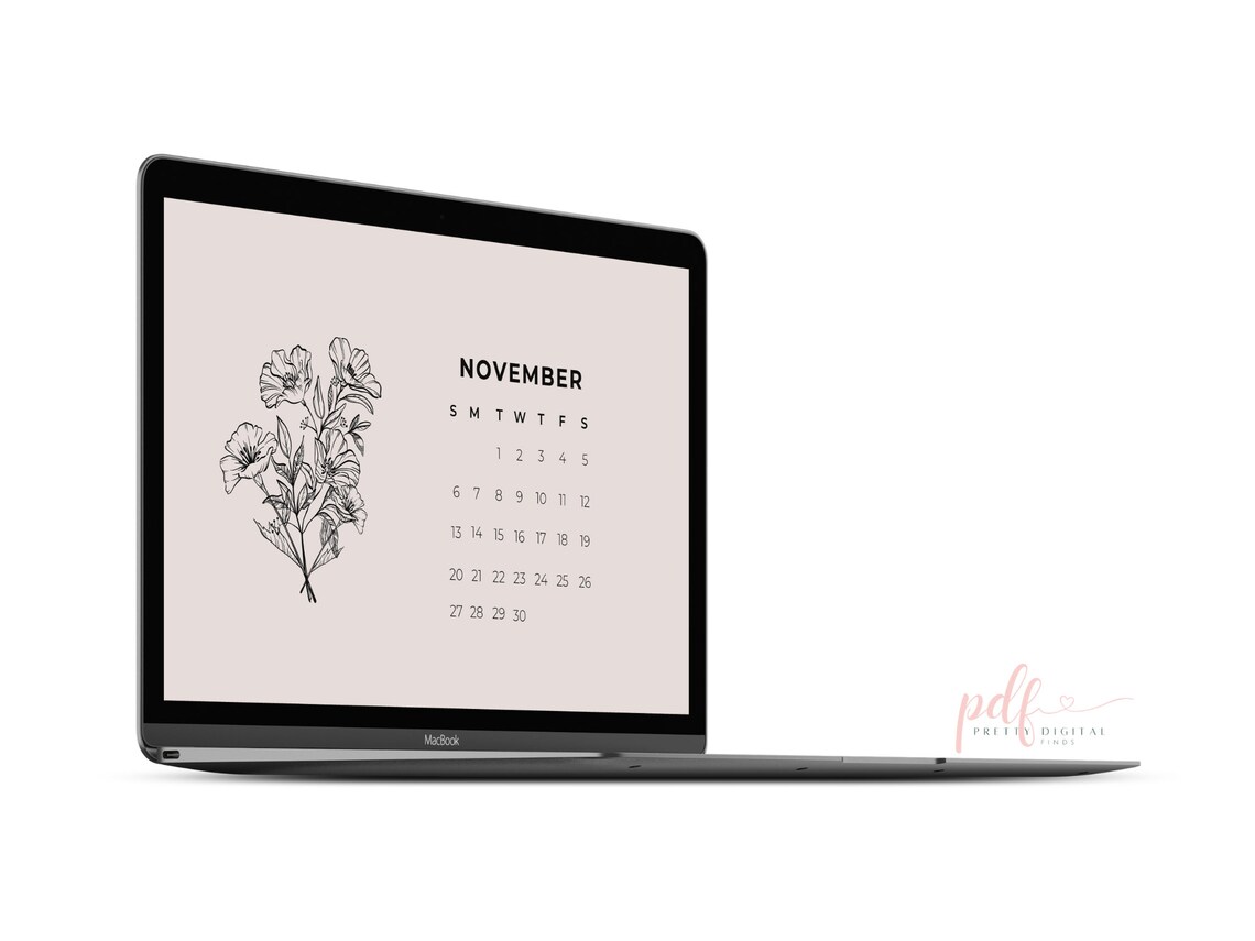Minimalist Floral Desktop Wallpaper | Calendar Desktop Wallpaper ...