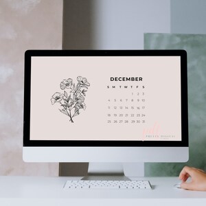 Minimalist Floral Desktop Wallpaper | Calendar Desktop Wallpaper ...