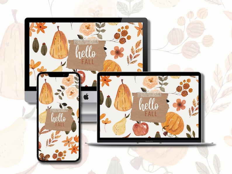 Hello Fall Wallpaper Bundle | Fall Desktop Wallpaper | Fall Laptop ...