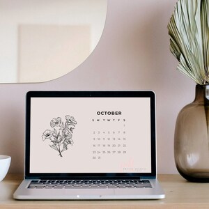 Minimalist Floral Desktop Wallpaper | Calendar Desktop Wallpaper ...