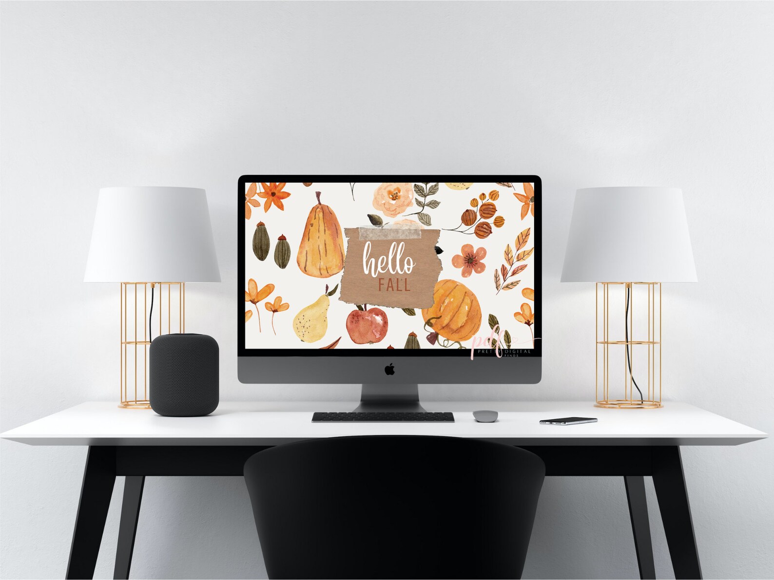 Hello Fall Desktop Wallpaper Hello Fall Laptop Wallpaper - Etsy
