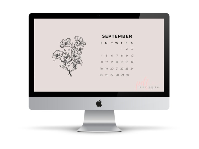 Minimalist Floral Desktop Wallpaper | Calendar Desktop Wallpaper ...