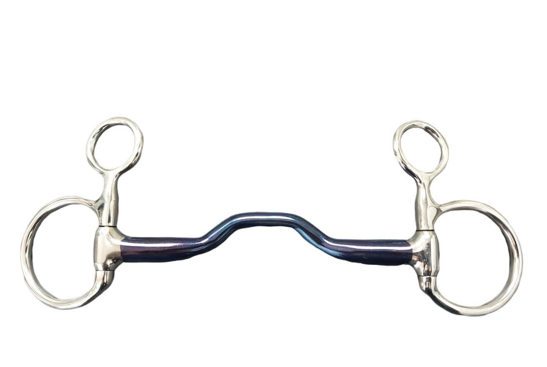 Blue Sweet Baucher Ported Hanging Cheek Horse Riding Bit Iron - Etsy