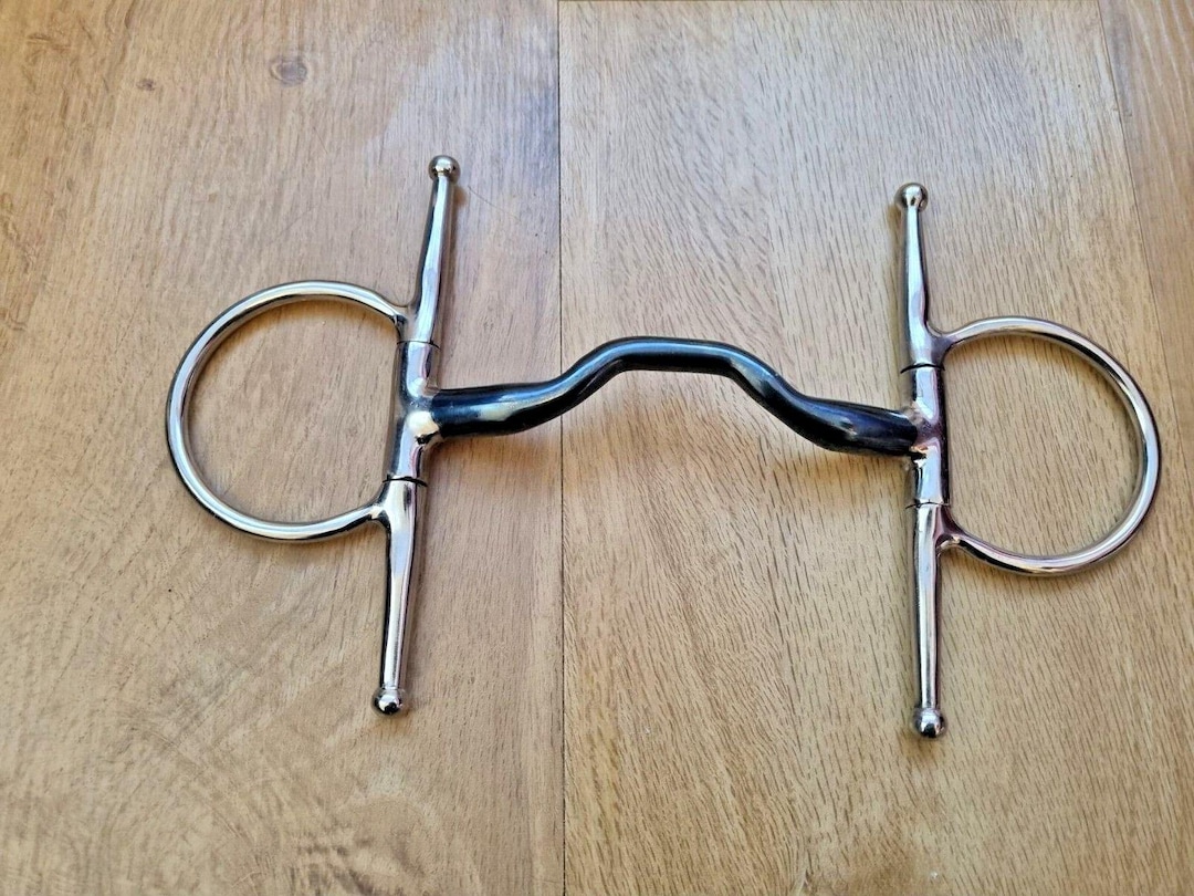 Eggbutt Full Cheek Ported Horse Happy Tongue Blue Sweet Iron Bit Snaffle - Etsy UK