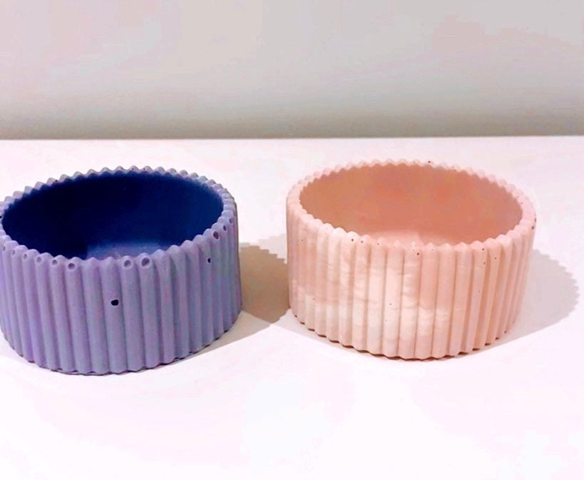 Ceramic Ribbed Jewelry Bowl - Etsy