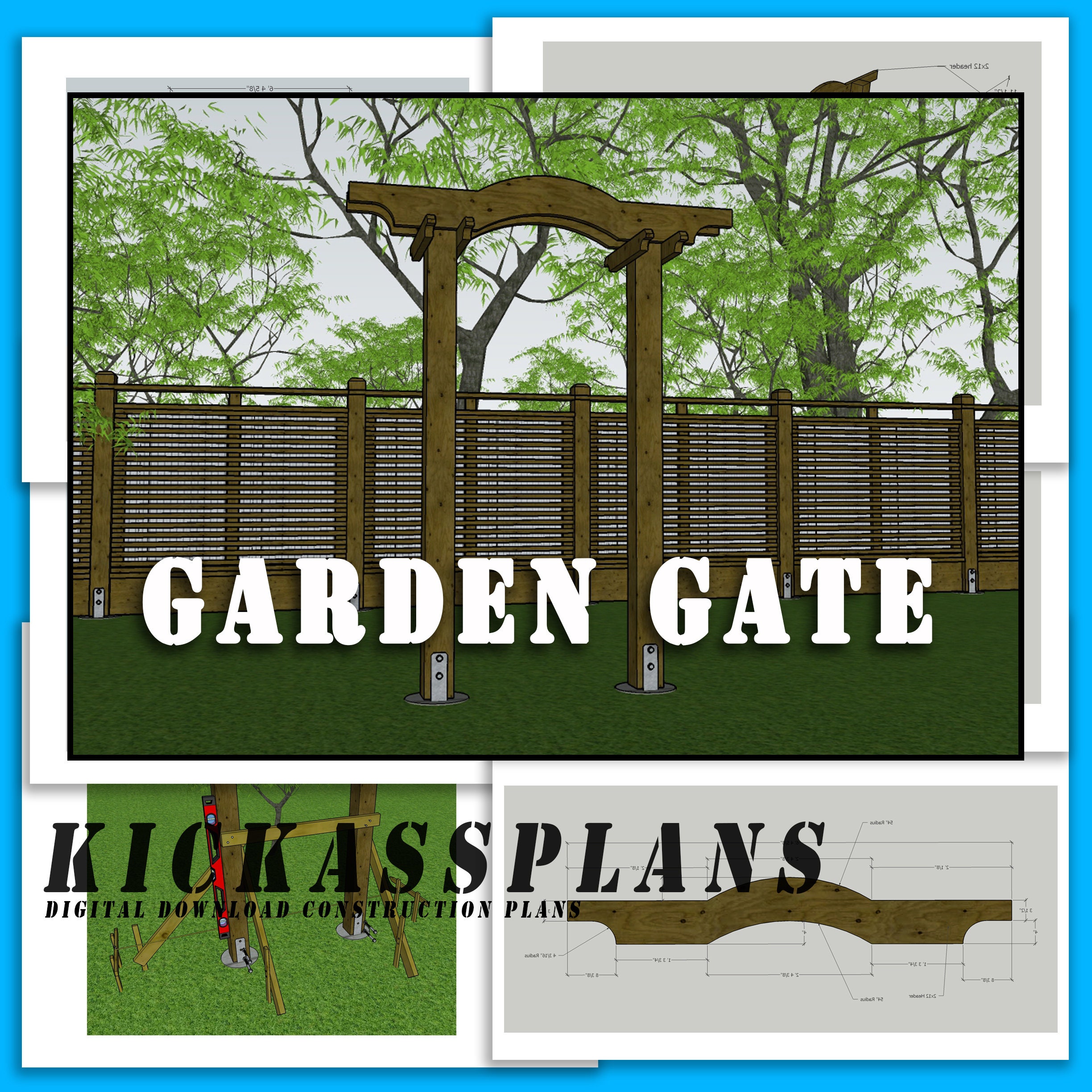 Garden Gateway Design 14pg Plan Book Wood Shop Project PDF - Etsy