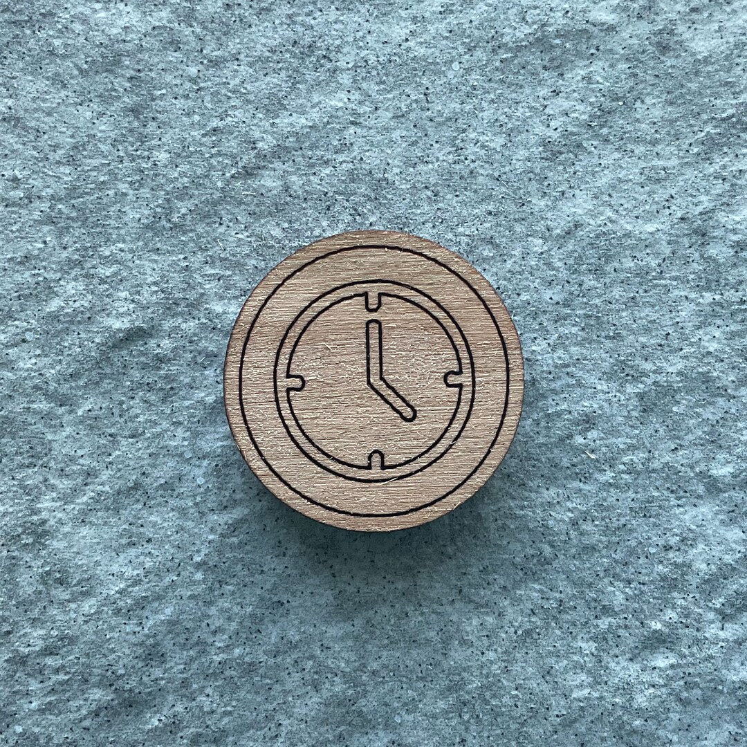10x Clock Tokens 20mm Cherry Wood - Etsy