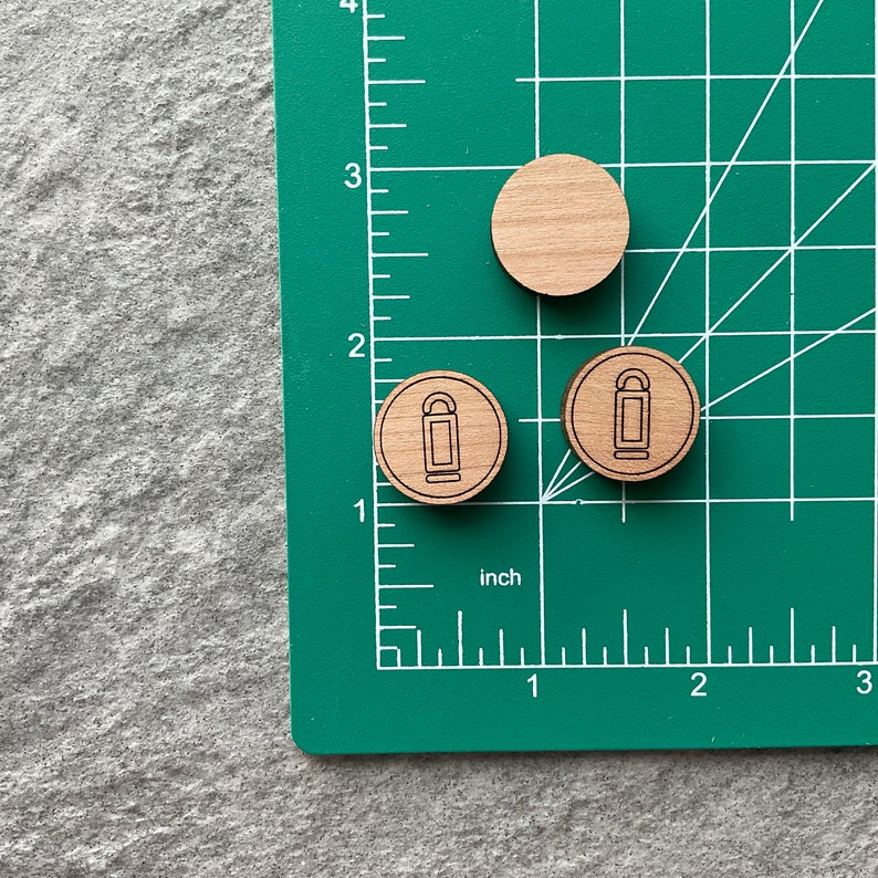 10x Pistol Bullet Tokens 20mm Cherry Wood - Etsy