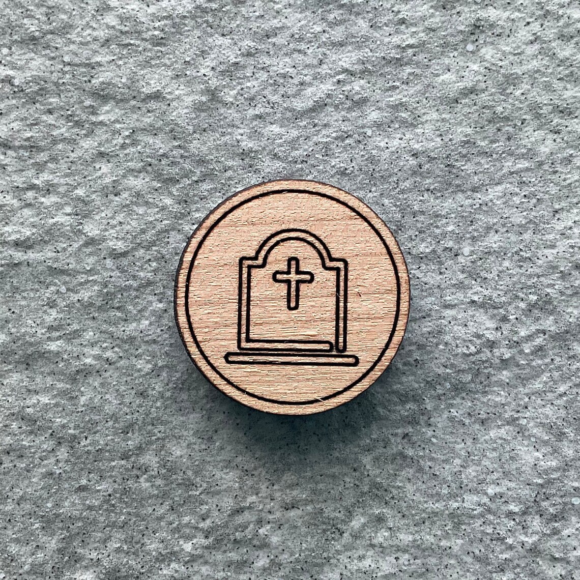 10x Grave Tombstone Tokens 20mm Cherry Wood - Etsy Canada
