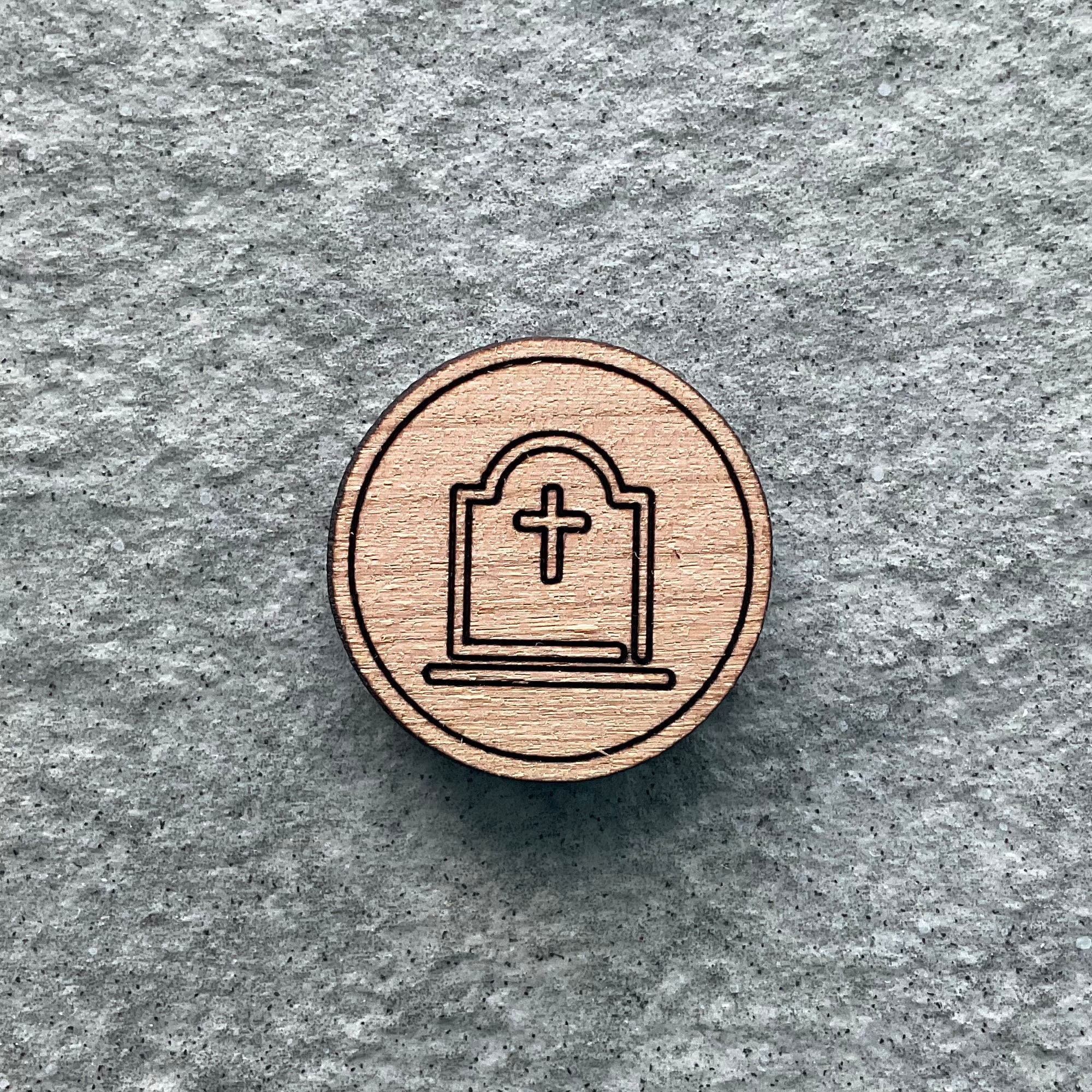 10x Grave Tombstone Tokens 20mm Cherry Wood - Etsy Canada