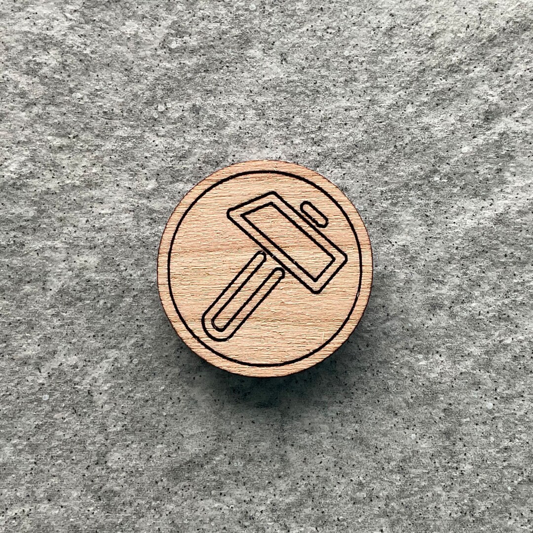 10x Hammer Tokens 20mm Cherry Wood - Etsy