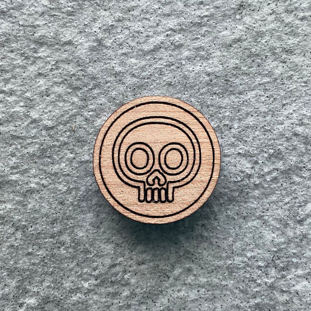 10x Skull Tokens 20mm Cherry Wood - Etsy