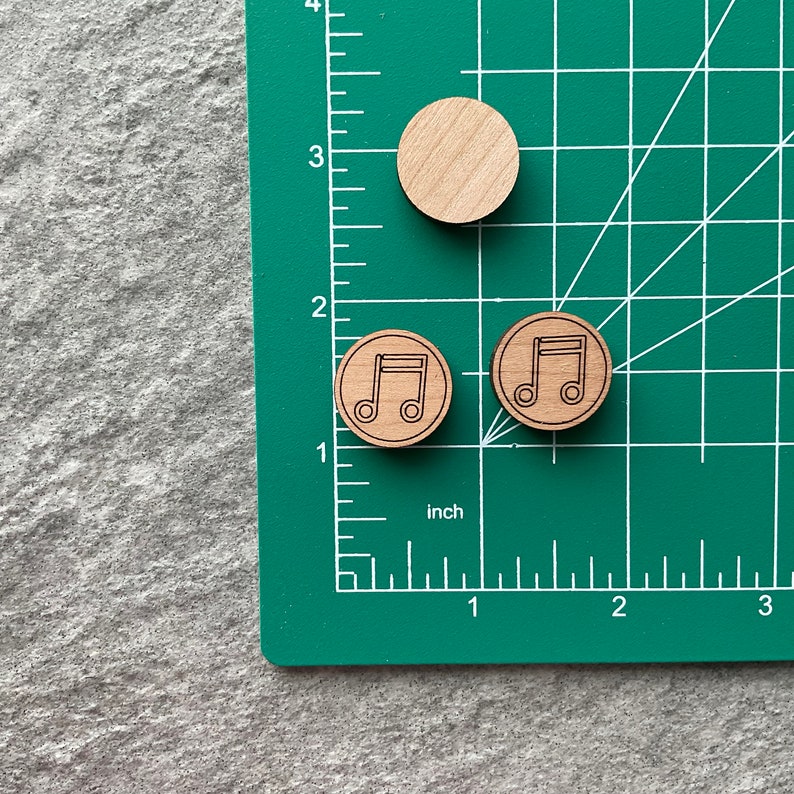 10x Music Note Tokens 20mm Cherry Wood - Etsy